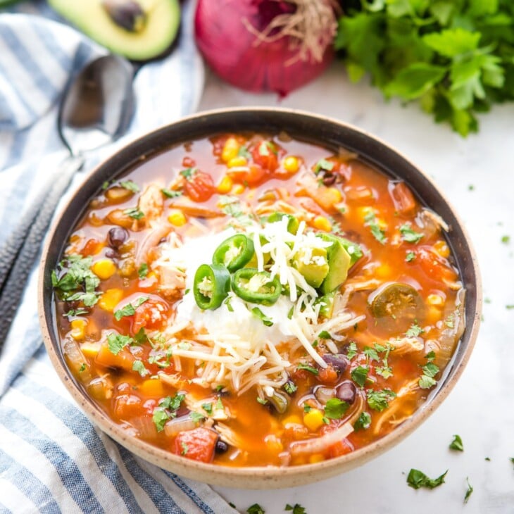 Chicken Tortilla Soup - The Busy Baker
