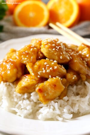 Sesame Orange Chicken - The Busy Baker