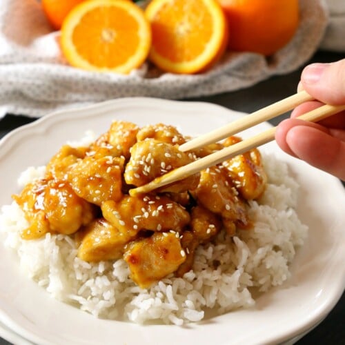 Sesame Orange Chicken - The Busy Baker