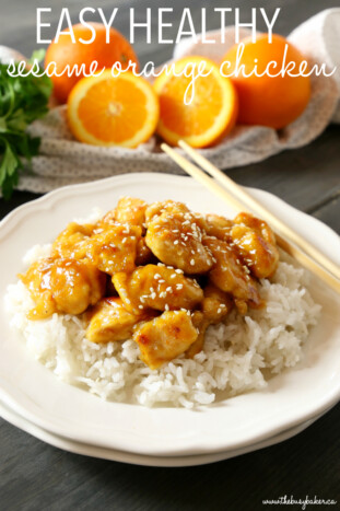Sesame Orange Chicken - The Busy Baker
