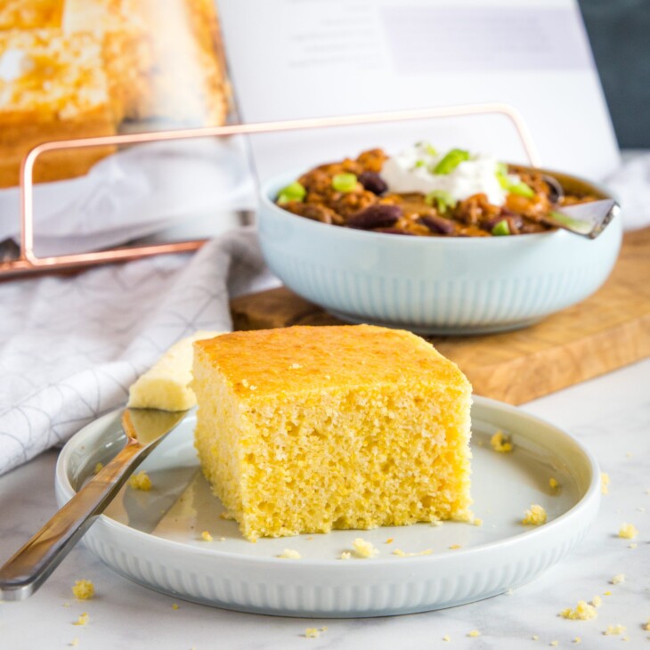 Healthier Low Fat Cornbread (Made with Applesauce!) - The Busy Baker