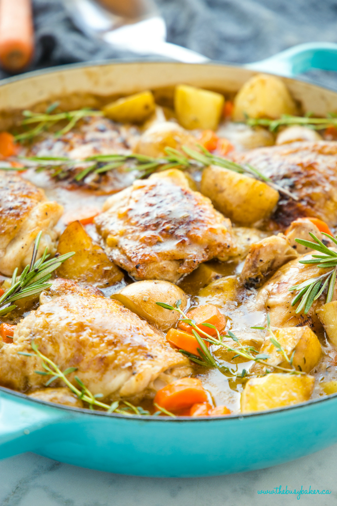 Easy One Pot Roasted Chicken Dinner The Busy Baker Easy One Pot Roasted Chicken Dinner The Busy Baker