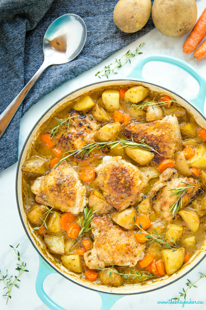 Easy One Pot Roasted Chicken Dinner The Busy Baker Easy One Pot Roasted Chicken Dinner The Busy Baker