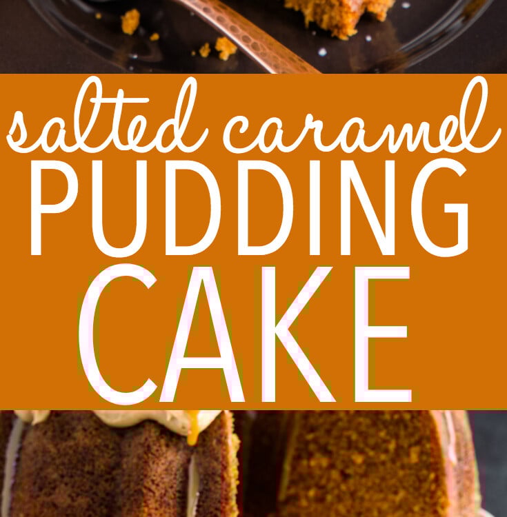 Best Ever Salted Caramel Pudding Cake - The Busy Baker