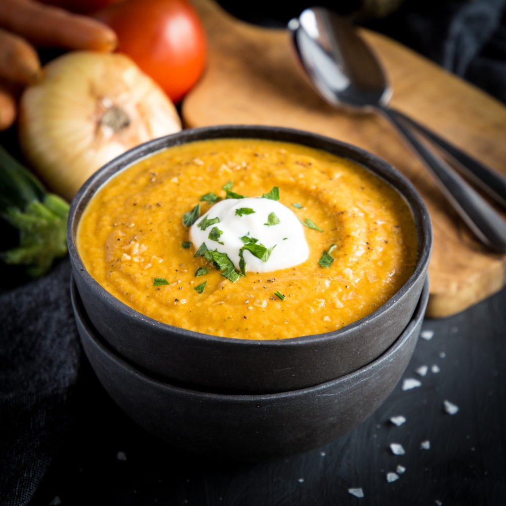 Roasted Vegetable Soup - The Busy Baker
