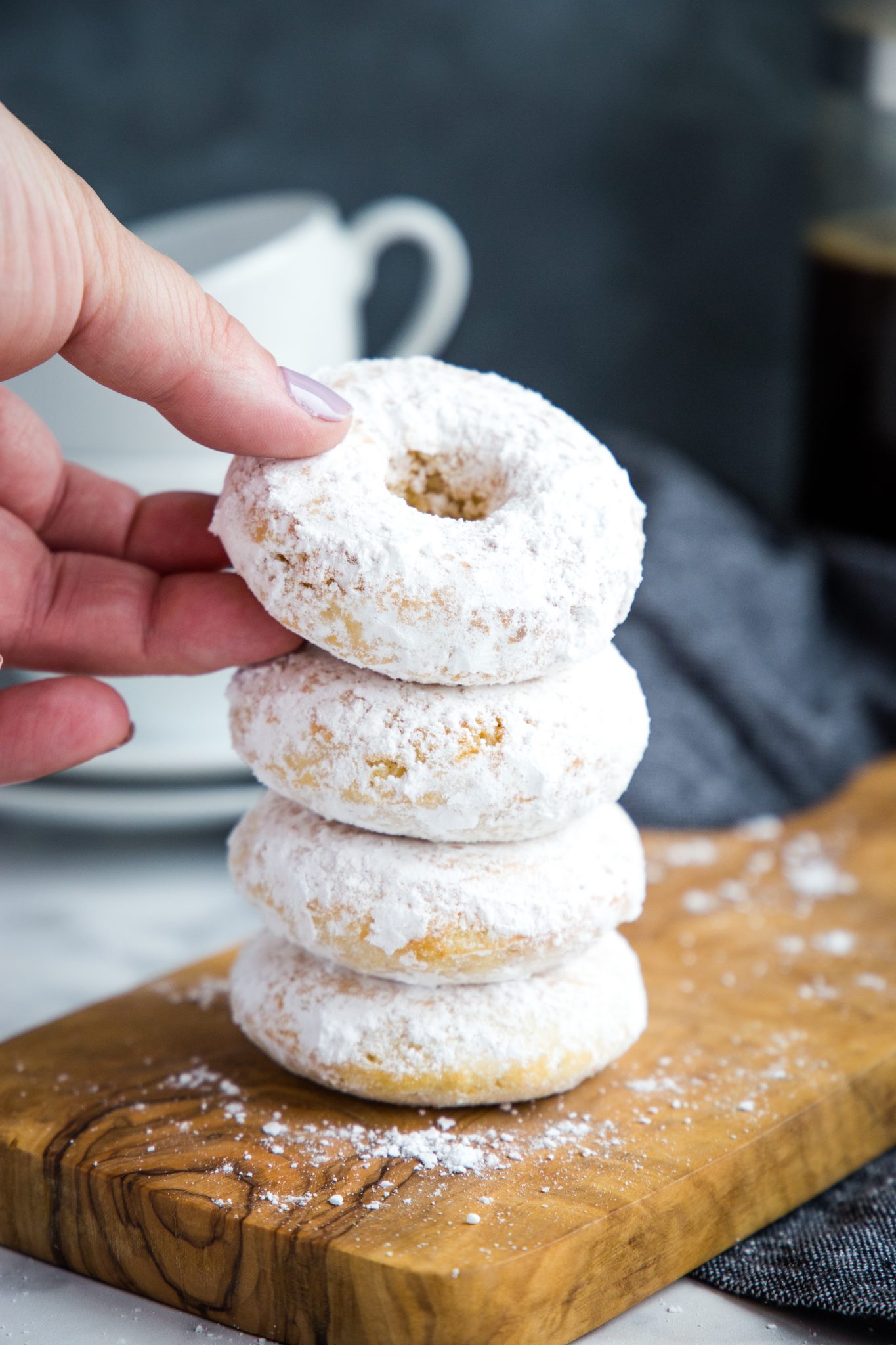Old Fashioned Powdered Sugar Donuts {low Fat} The Busy Baker