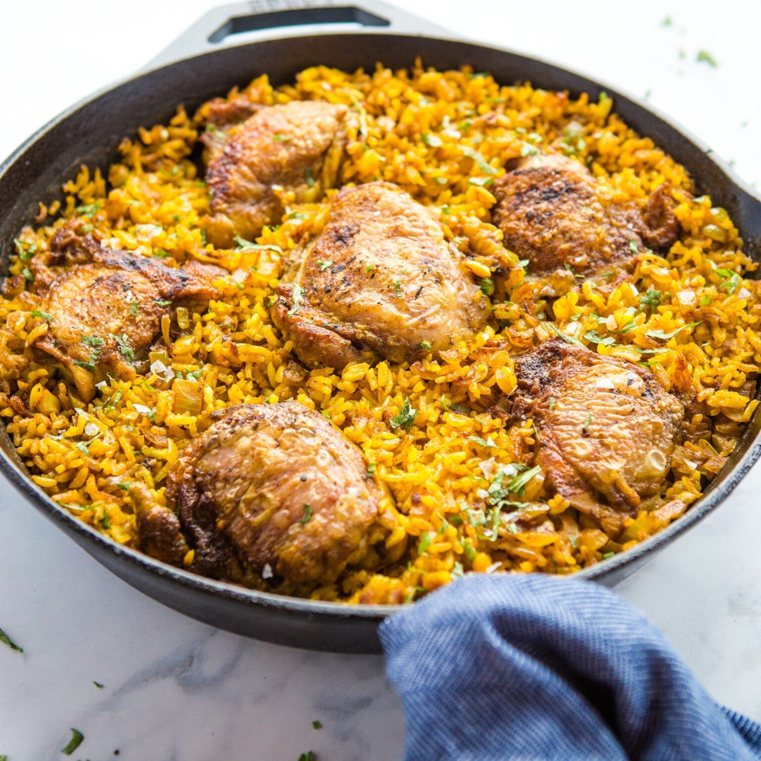 Chicken with Turmeric Rice - The Busy Baker