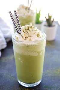 Healthy Matcha Green Tea Frappuccino - The Busy Baker