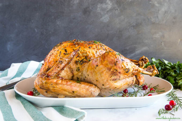 Roasted Turkey Recipe + Holiday Cooking Tips - The Busy Baker