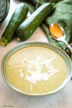 Instant Pot Creamy Zucchini Soup {with Vegan Option} - The Busy Baker