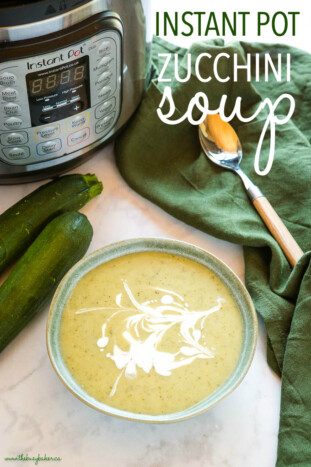 Instant Pot Creamy Zucchini Soup {with Vegan Option} - The Busy Baker