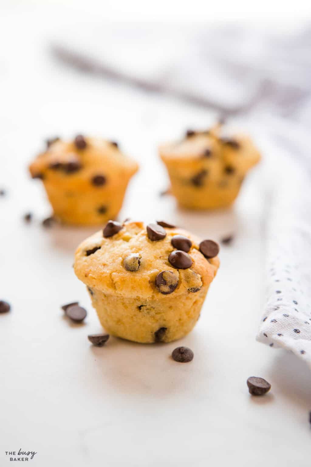 Chocolate Chip Mini Muffins - The Busy Baker