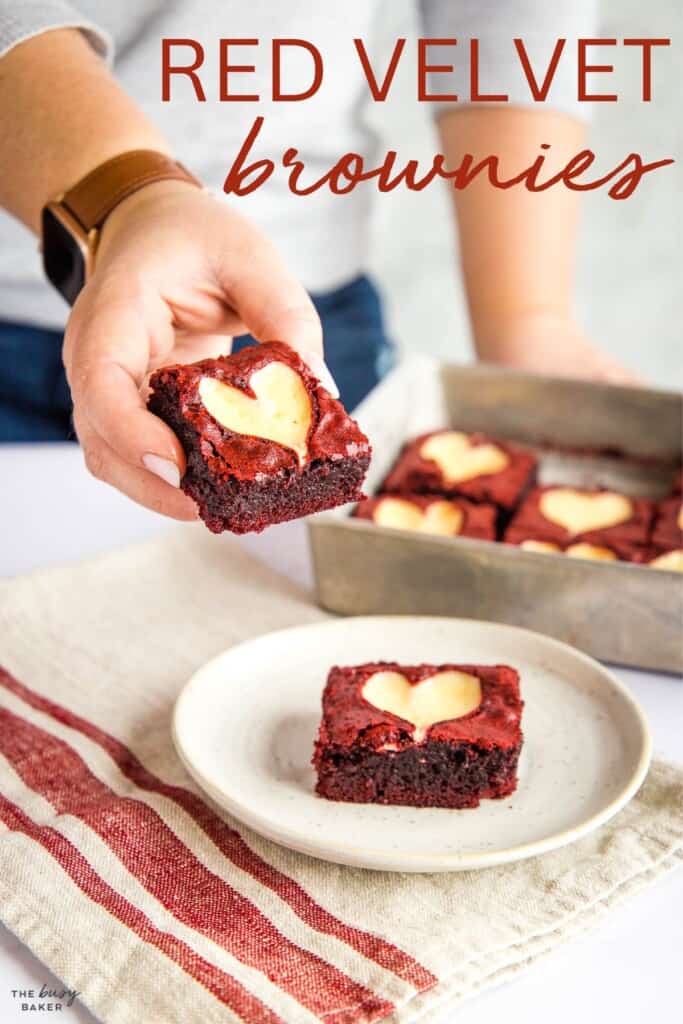 Red Velvet Brownies - The Busy Baker