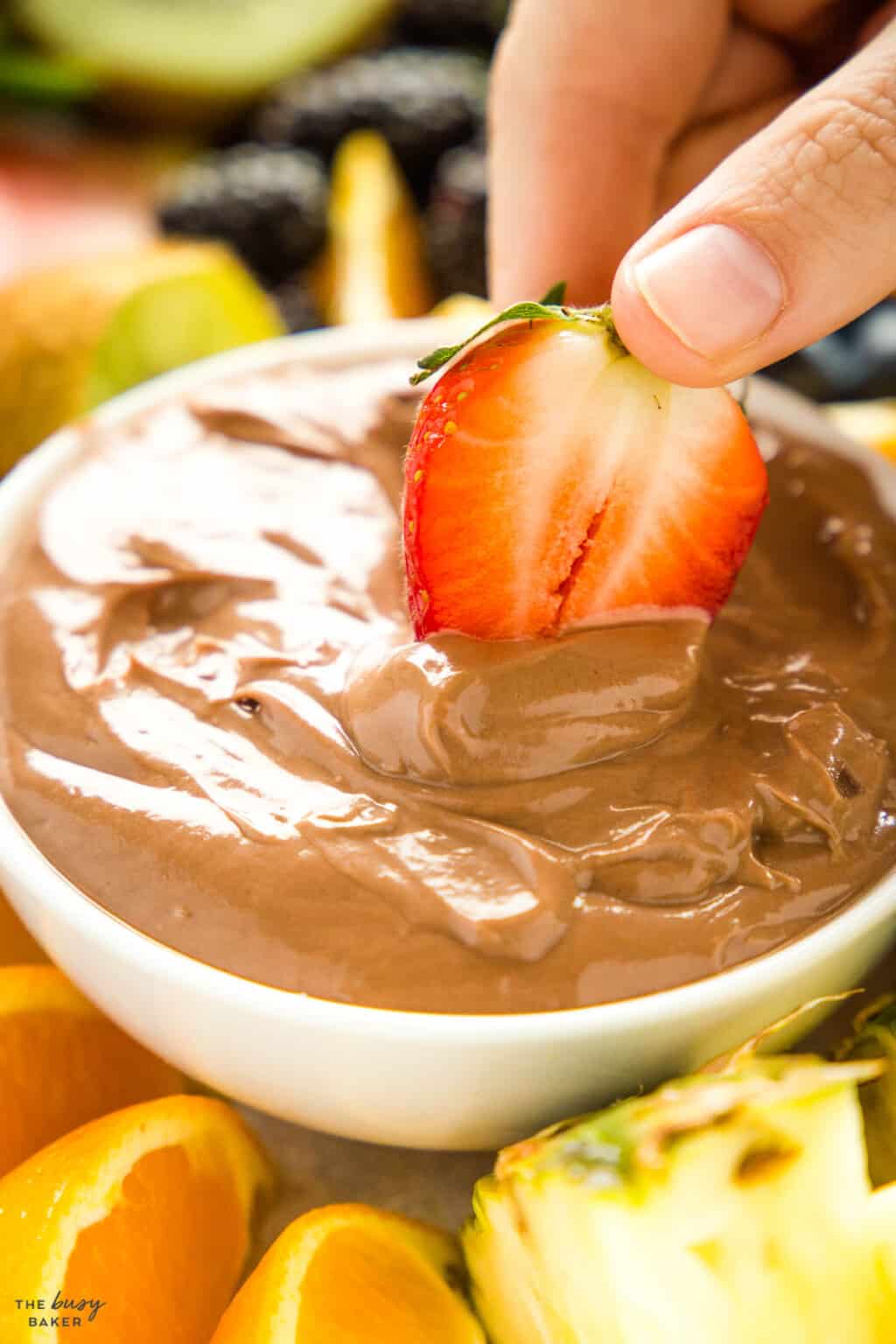 Chocolate Fruit Dip - The Busy Baker