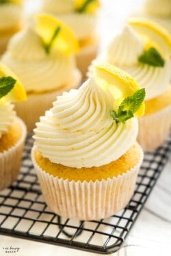 Lemon Cupcakes - The Busy Baker