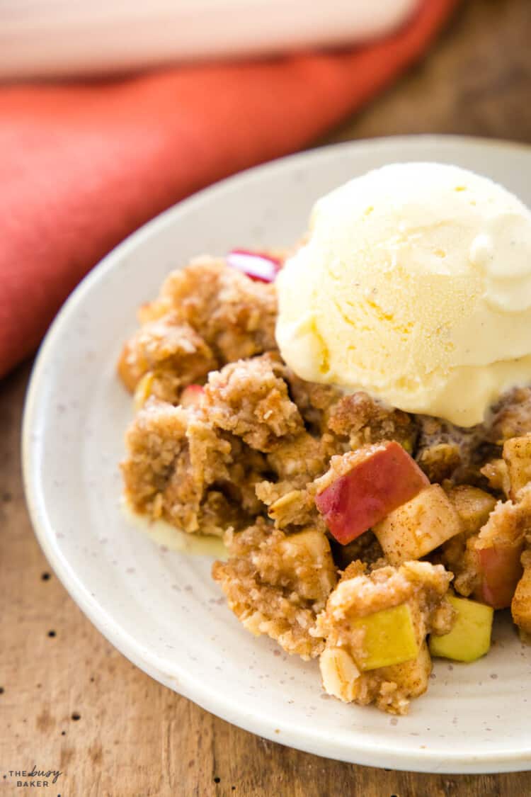 Air Fryer Apple Crisp - The Busy Baker