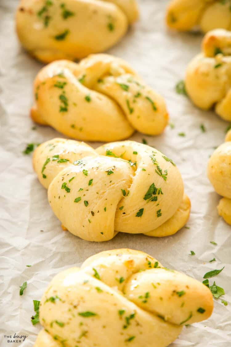 Garlic Knots - The Busy Baker