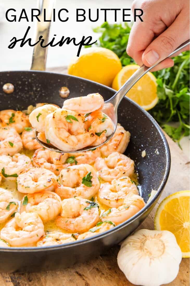 Garlic Butter Shrimp - The Busy Baker