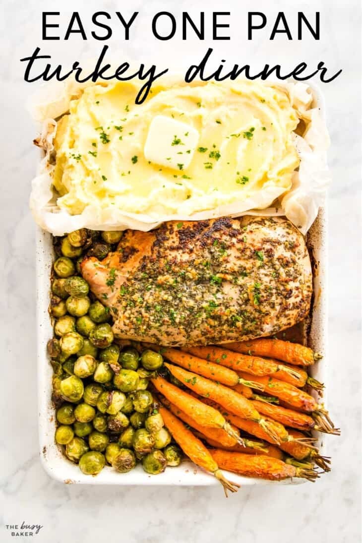 Easy One Pan Turkey Dinner - The Busy Baker