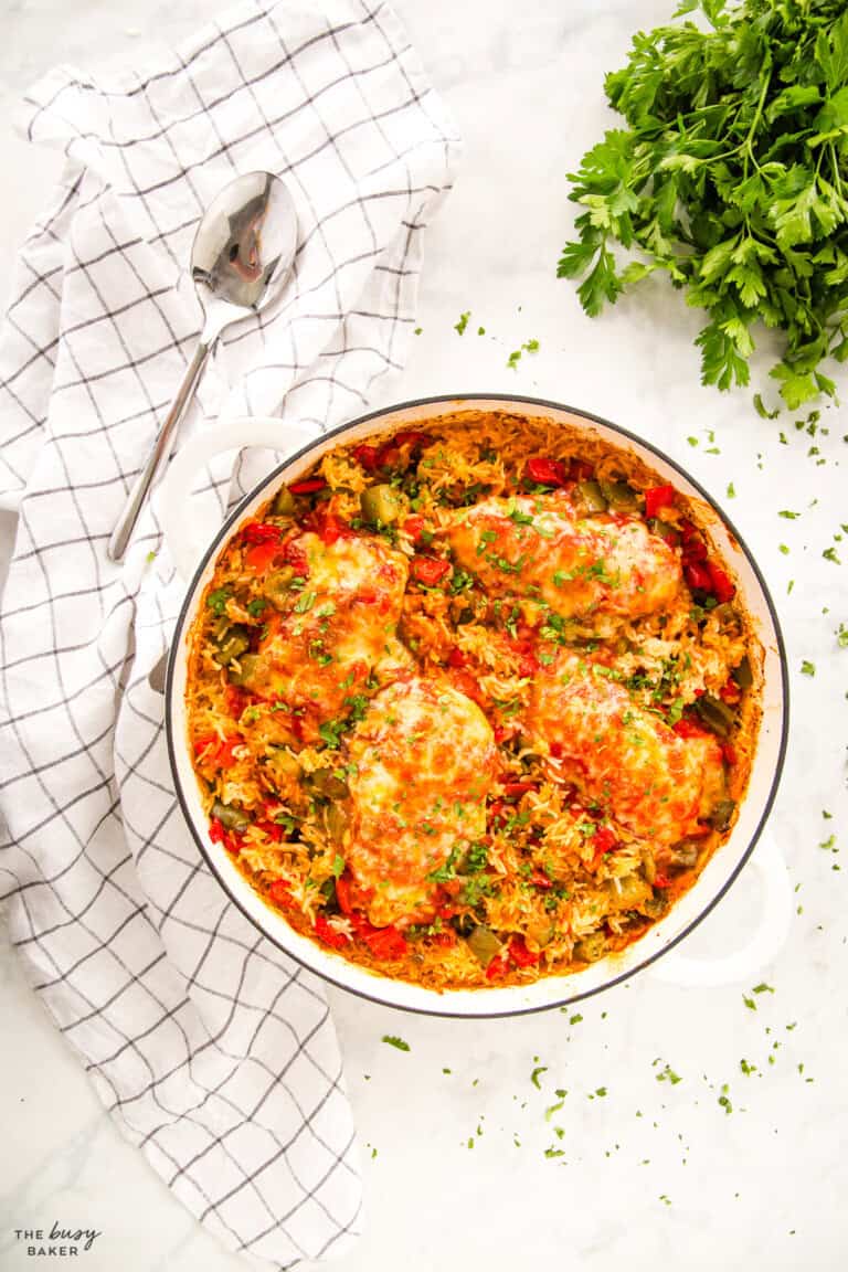 Baked Salsa Chicken and Rice - The Busy Baker