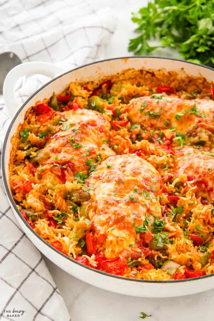 Baked Salsa Chicken and Rice - The Busy Baker