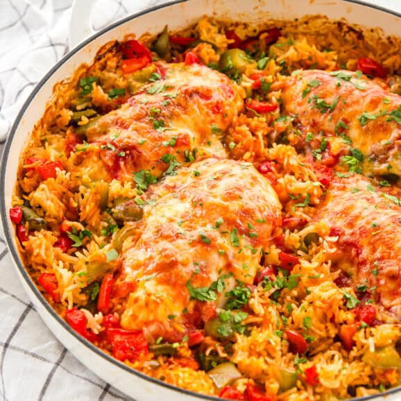 Easy Baked Salsa Chicken and Rice {Weeknight Meal} - The Busy Baker