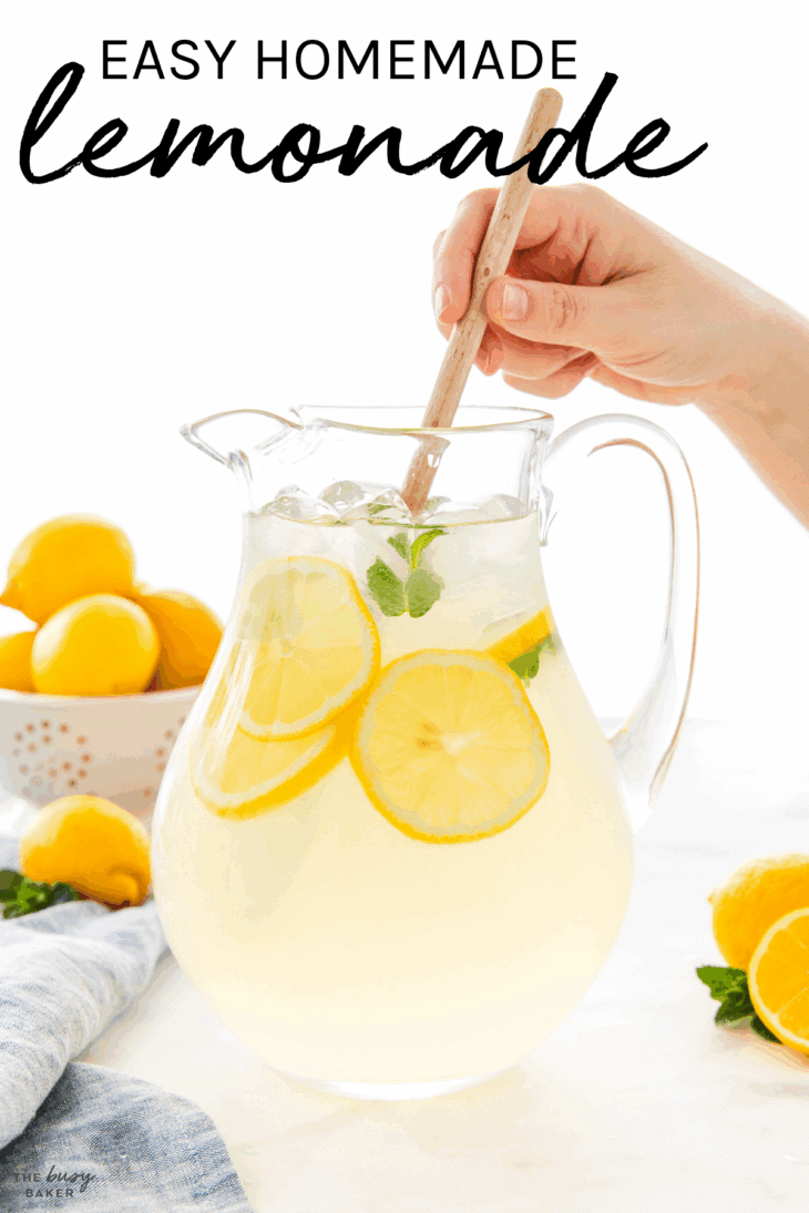 Homemade Lemonade - The Busy Baker