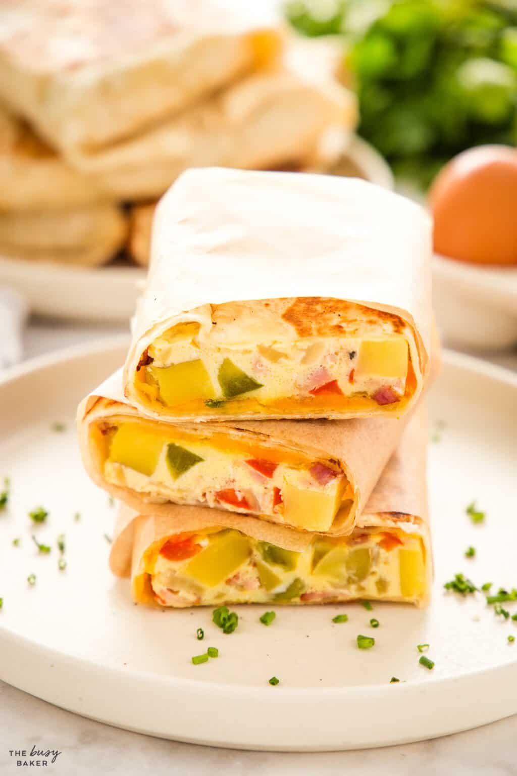 Make-Ahead Sheet Pan Breakfast Burritos - The Busy Baker