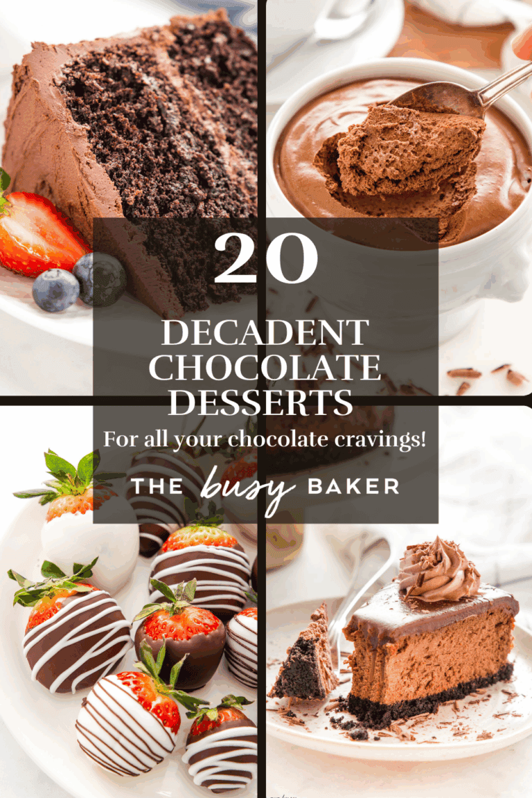 20 Decadent Chocolate Desserts - The Busy Baker